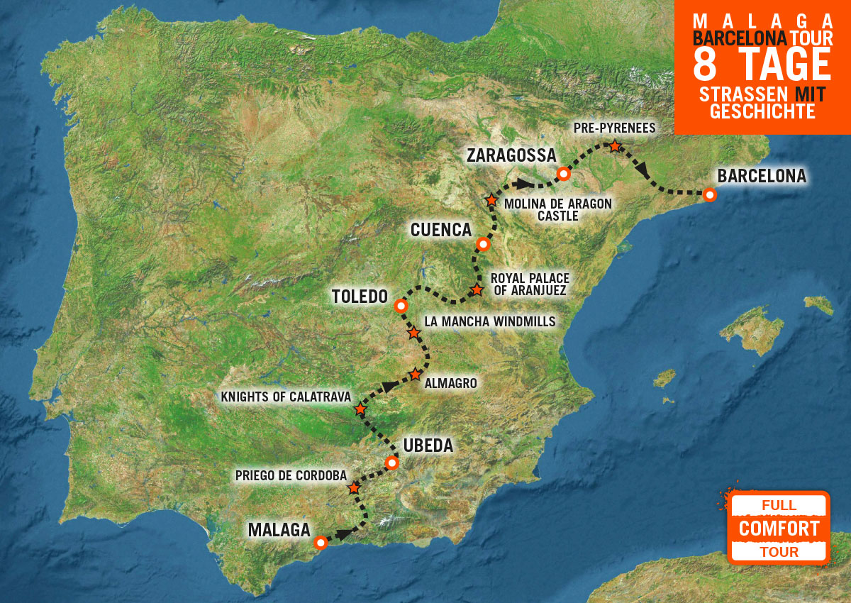 Motorradtour in Spanien, Strassen mit Geschichte - Von Málaga nach ...